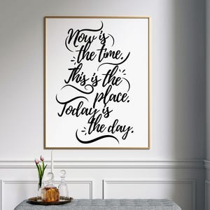 Live in the Moment Printable: Motivational Home Decor (digital Download ...