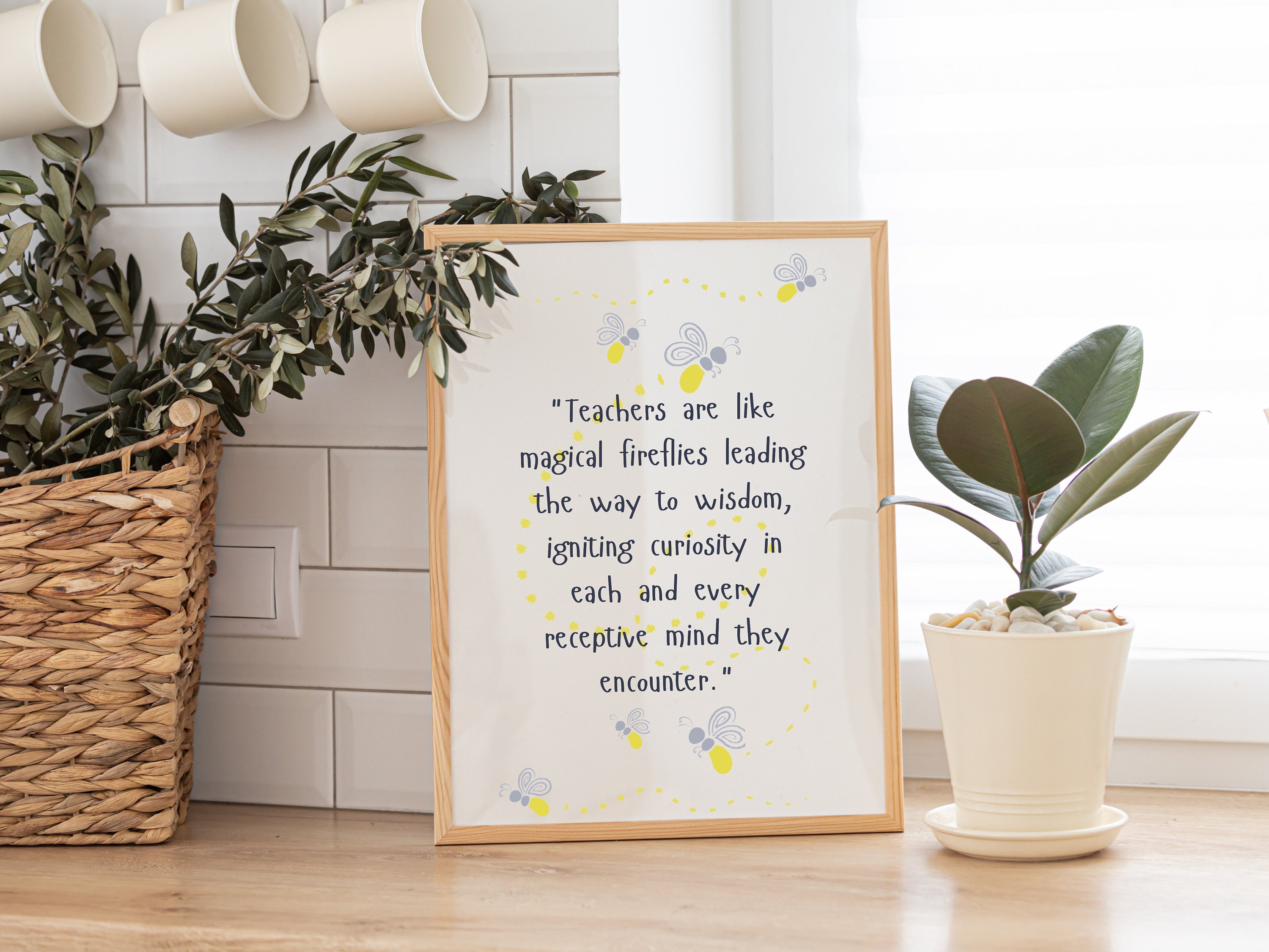 Inspirational Teacher Quote Art Print: Firefly Classroom Decor (digital ...
