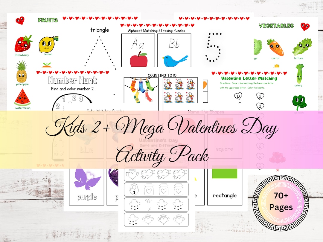 Valentines Day Activity Book for Kids Ages 2: Unleash the Power of the ...