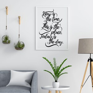 Live in the Moment Printable: Motivational Home Decor (digital Download ...