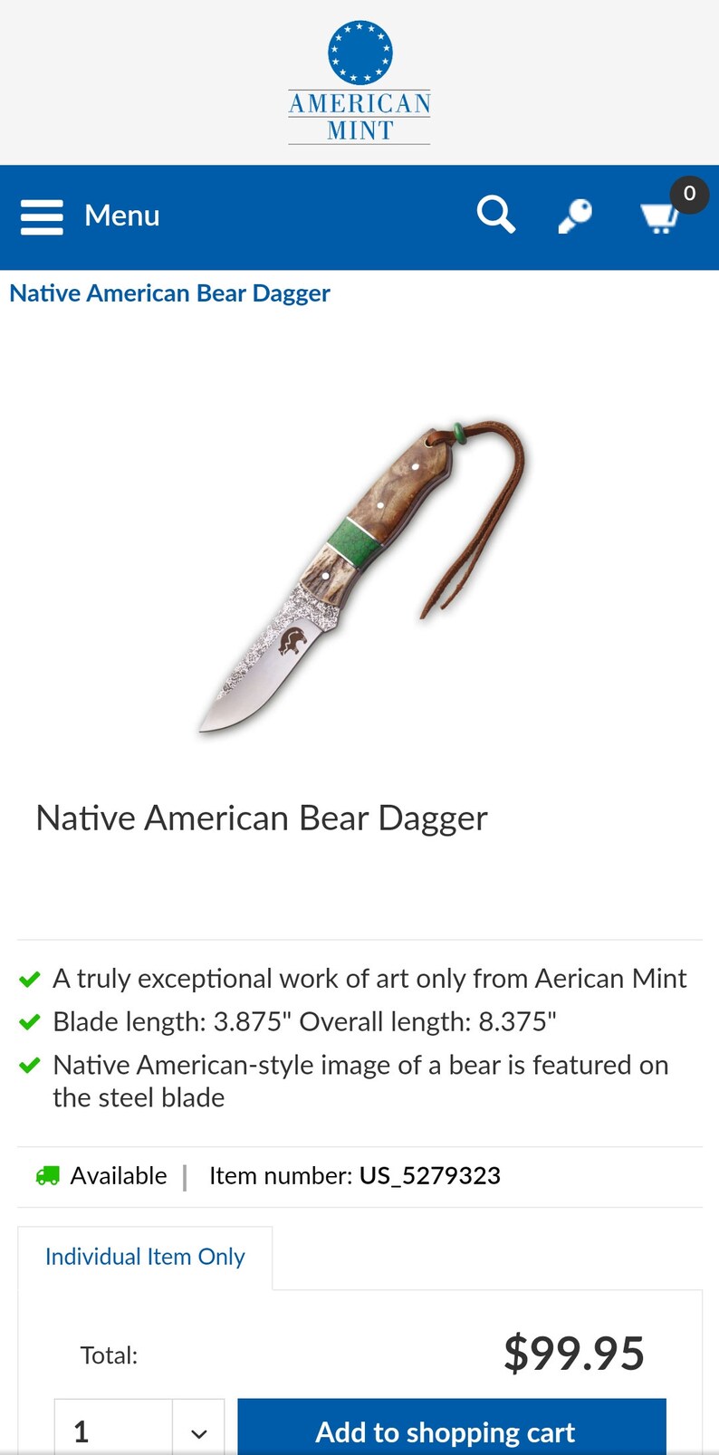 Native American Bear Dagger - Etsy