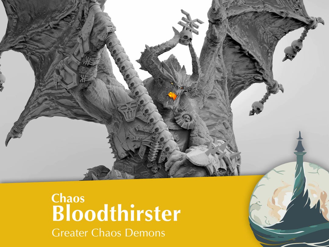 Bloodthirster Demon, Chaos Demon, Hematic Quenchseeker, Emang Miniature ...