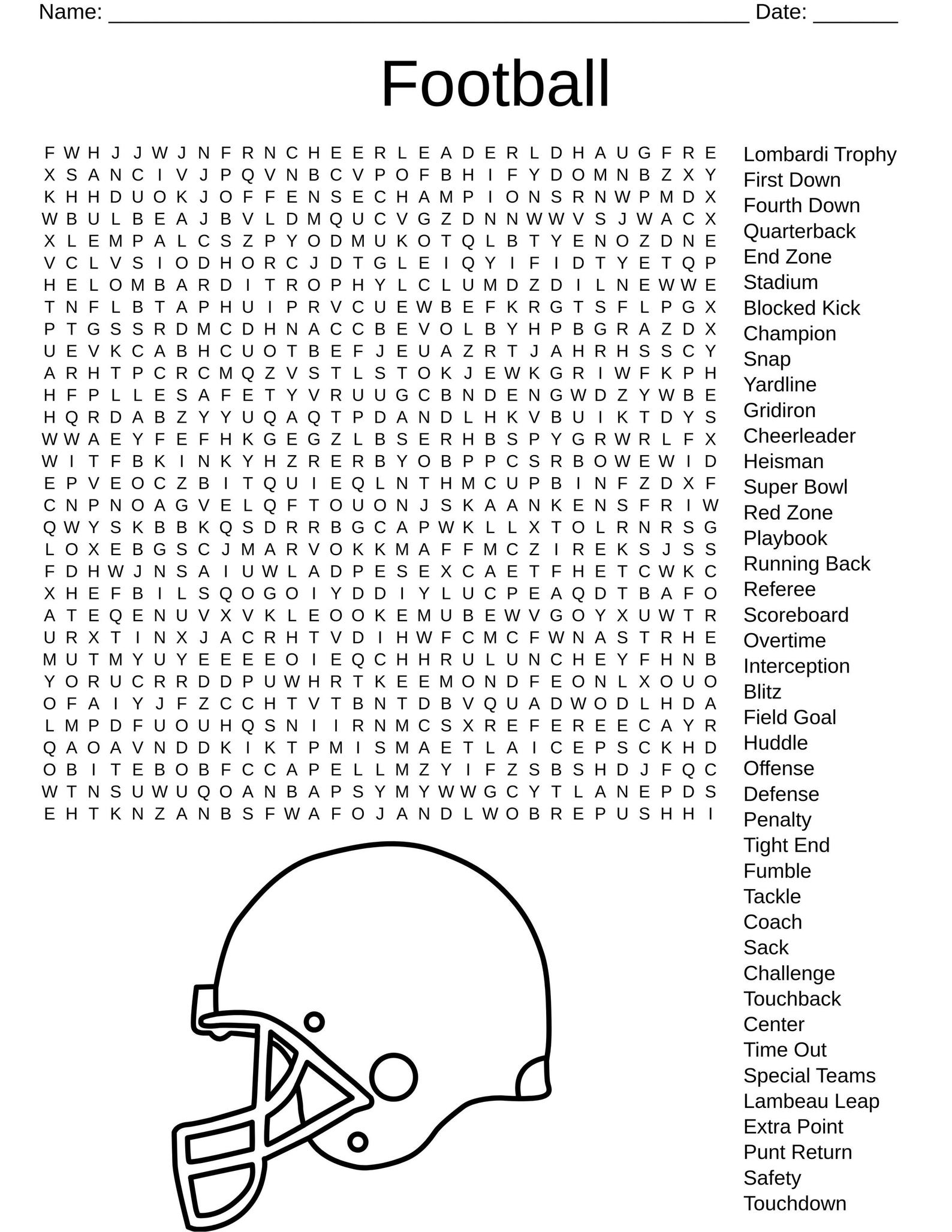 Football Word Search Printable Games | Bingo & Word Scramble Fun for ...