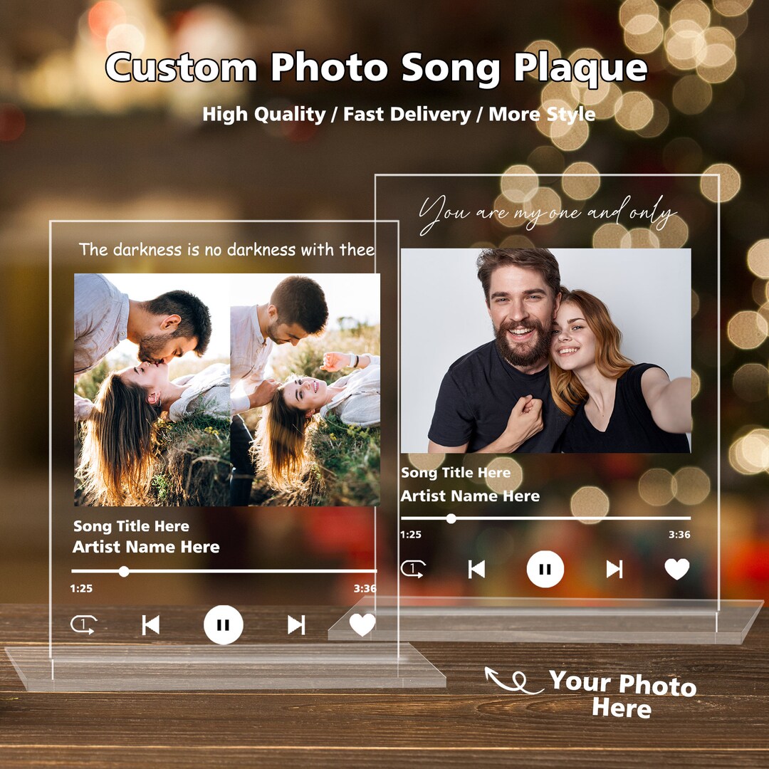 Custom Photo Song Plaque: Personalized Music Gift - Etsy