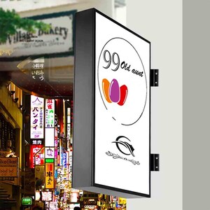 Custom Double Sided Light Box Sign Board, LED Shape Light Box Store ...