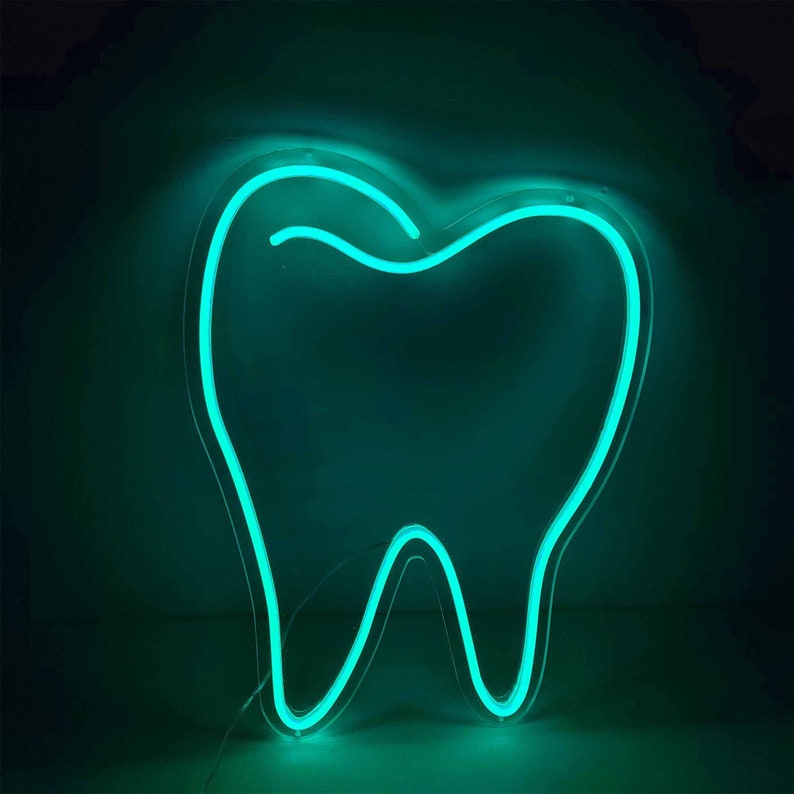 Custom Tooth Neon Sign,tooth Neon Light,dental Neon Sign,custom Dental ...