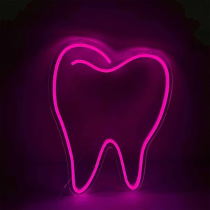 Custom Tooth Neon Sign,tooth Neon Light,dental Neon Sign,custom Dental ...