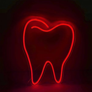 Custom Tooth Neon Sign,tooth Neon Light,dental Neon Sign,custom Dental ...