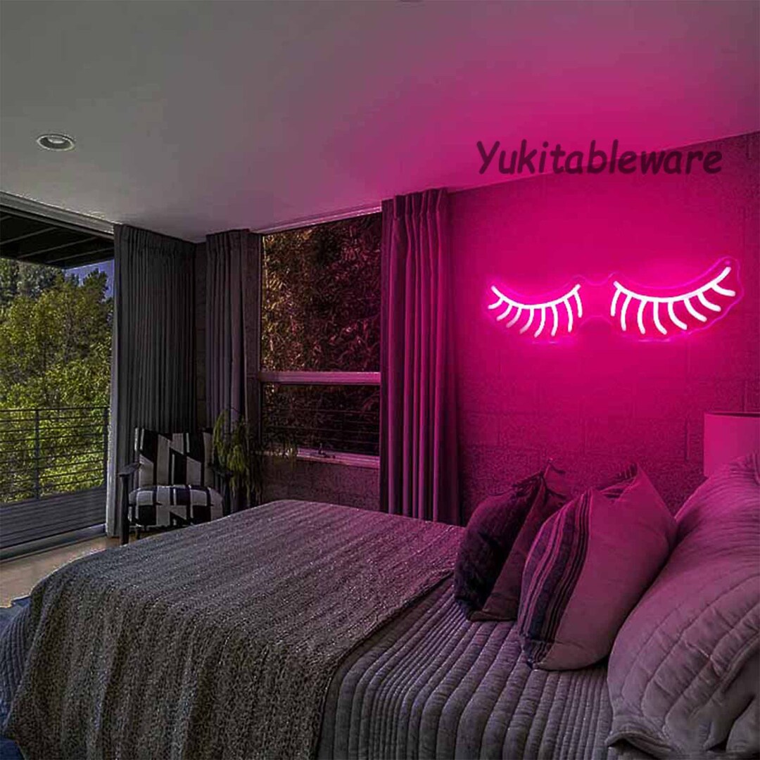 Eyelashes Neon Sign, Lashes Neon Sign, Eyelash Neon LED Sign for Wall ...