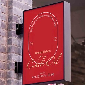 Custom Double Sided Light Box Sign Board, LED Shape Light Box Store ...