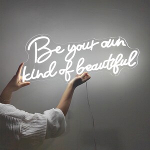 Be Your Own Kind of Beautiful Neon Sign Makeup Room Decor,beauty Shop ...