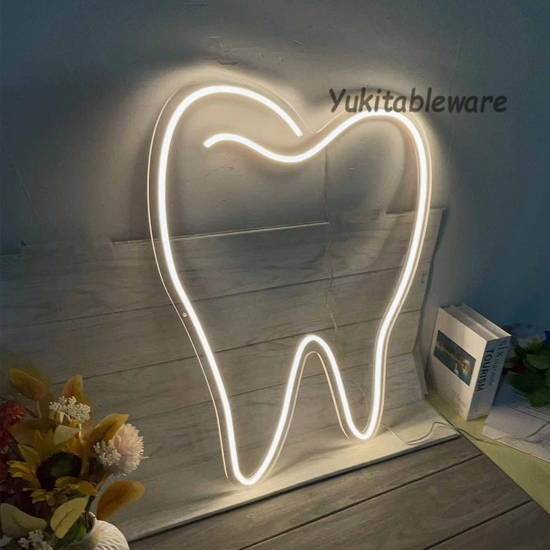 Custom Tooth Neon Sign,tooth Neon Light,dental Neon Sign,custom Dental ...