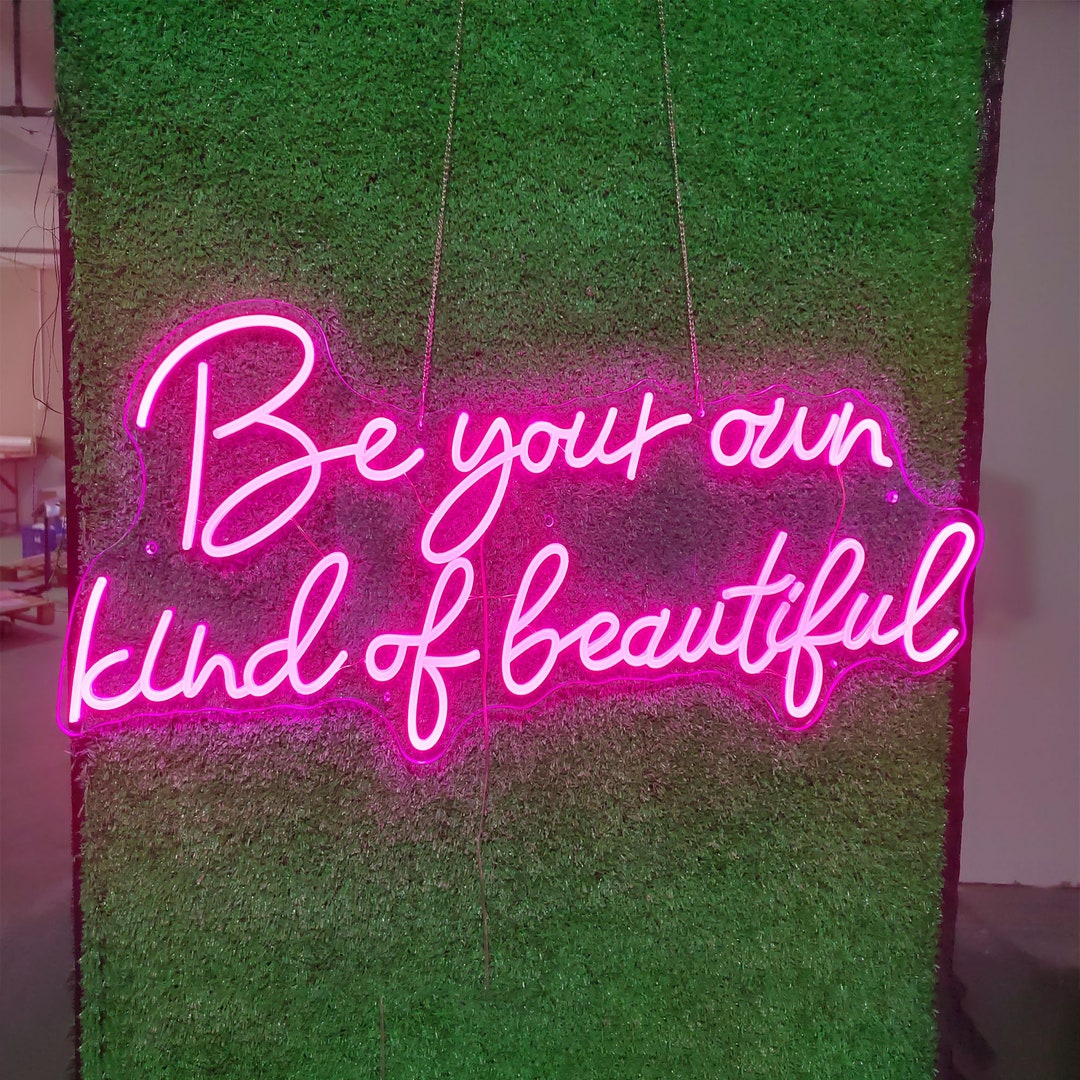Be Your Own Kind of Beautiful Neon Sign Makeup Room Decor,beauty Shop ...
