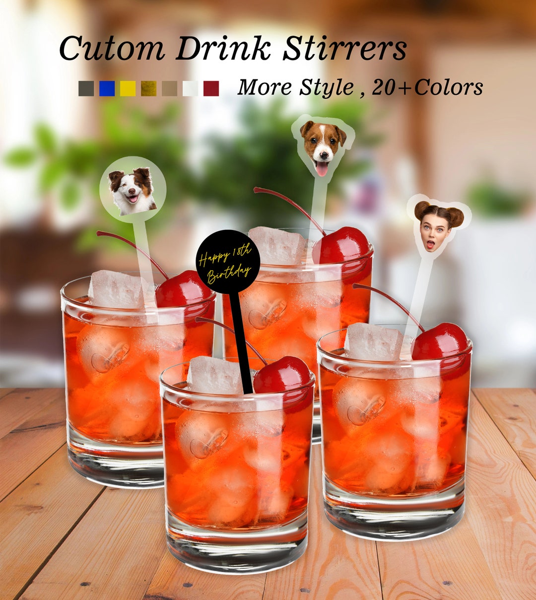 Wedding Stir Sticks, Custom Face Drink Stirrers, Wedding Swizzle Sticks ...