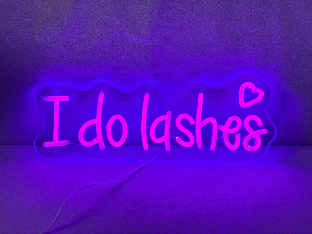 Custom 'I Do Lashes' LED Neon Sign: Beauty Salon Wall Decor - Etsy