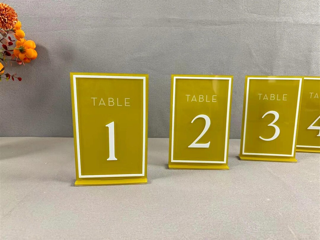 Custom Modern Table Signs, Wedding Table Numbers, 3D Acrylic Signs ...