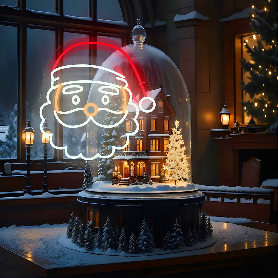 Santa Claus Led Neon Sign, Neon Sign Wall Decor, Christmas Neon Sign ...