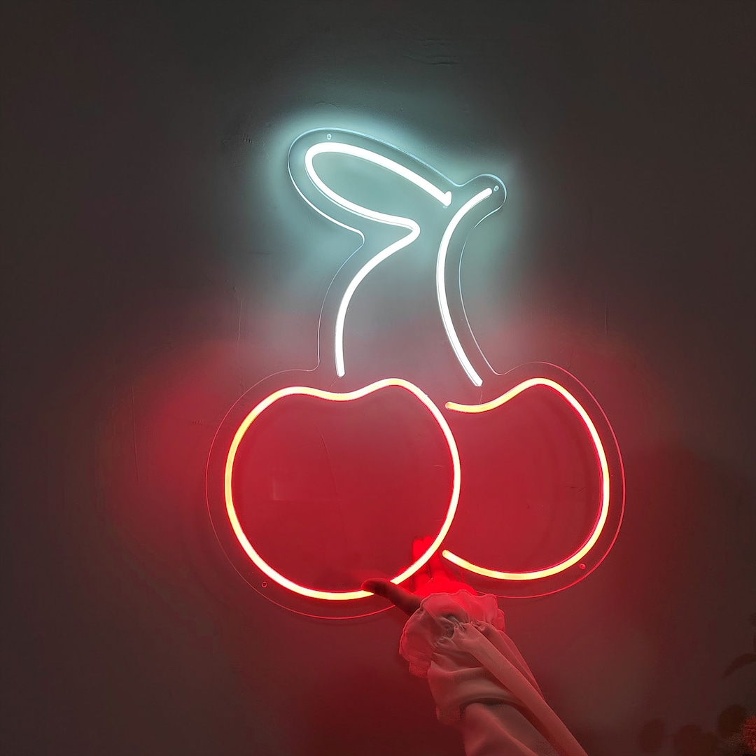 CHERRY Neon Sign, Led Light Sign, Custom Fruit Neon Sign, Home Room ...