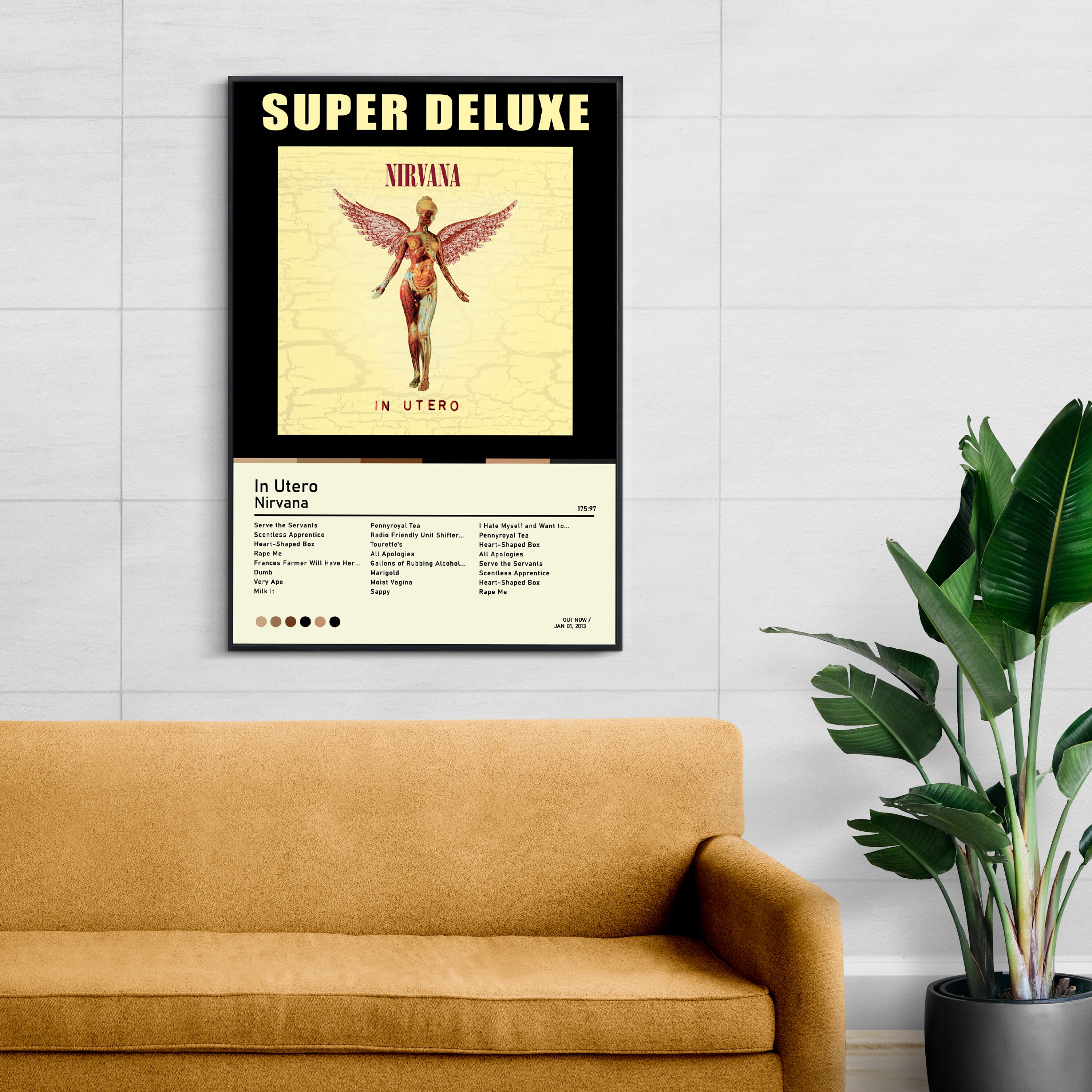 Nirvana Posters / In Utero Poster / Nirvana, Nevermind, Album Cover ...