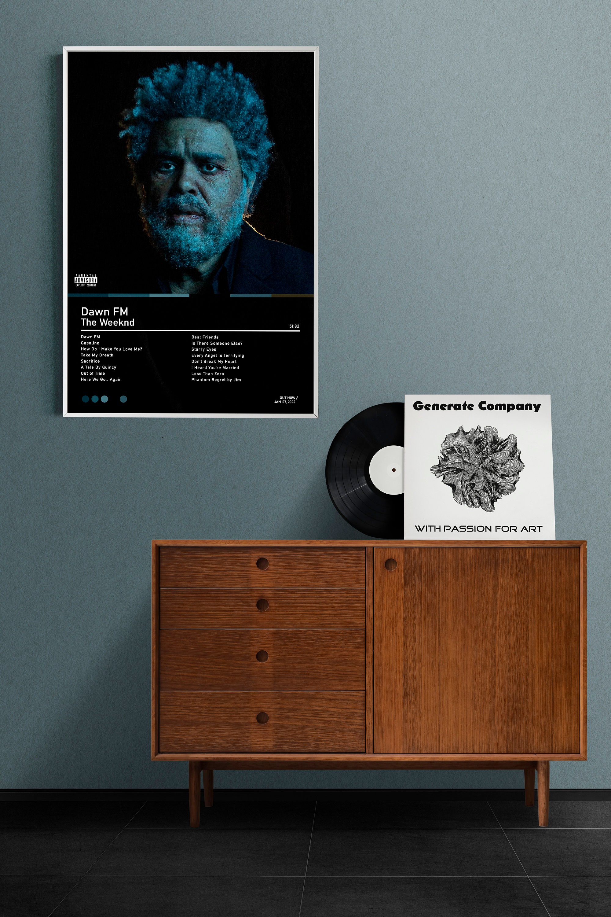 The Weeknd Posters / Dawn FM Poster / The Weeknd, Dawn FM, Album Cover ...