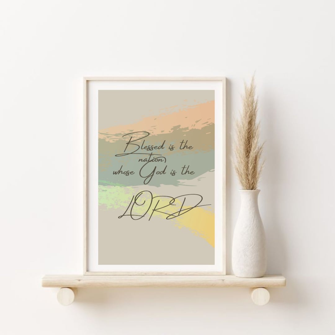 Christian Poster Bible Verse Psalm Wall Art Bible Poster God is Good - Etsy