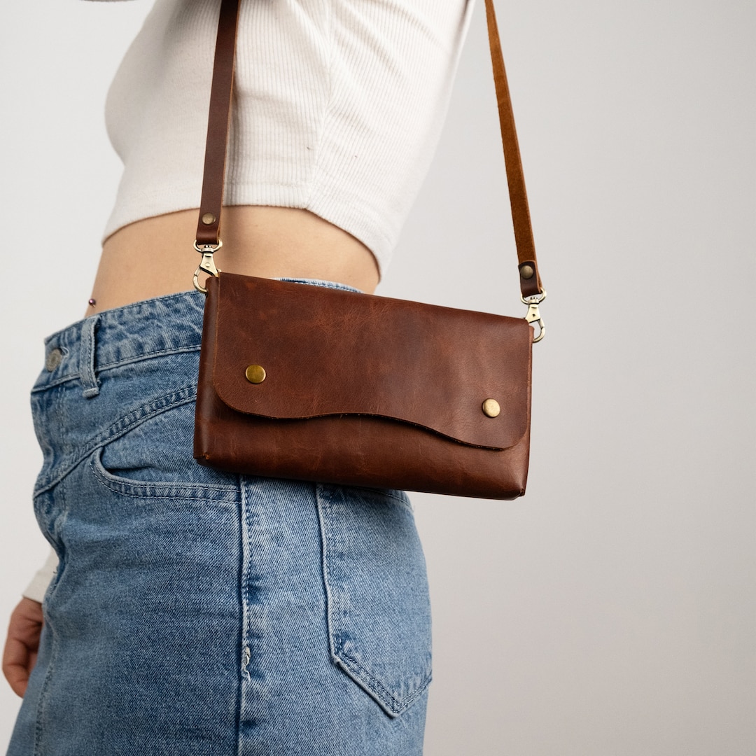 Leather Mini Crossbody Bag, Women's Leather Purse, Clutch, Small ...