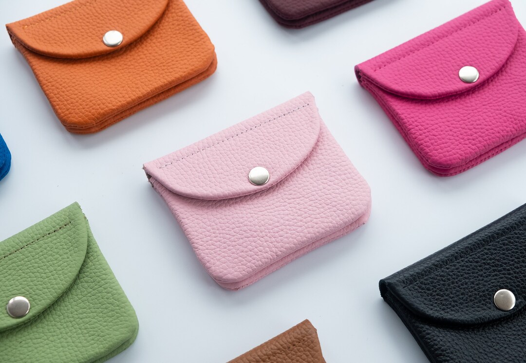 Leather Small Pouch Wallet, Zipper Pouch Wallet, Leather Mini Coin ...