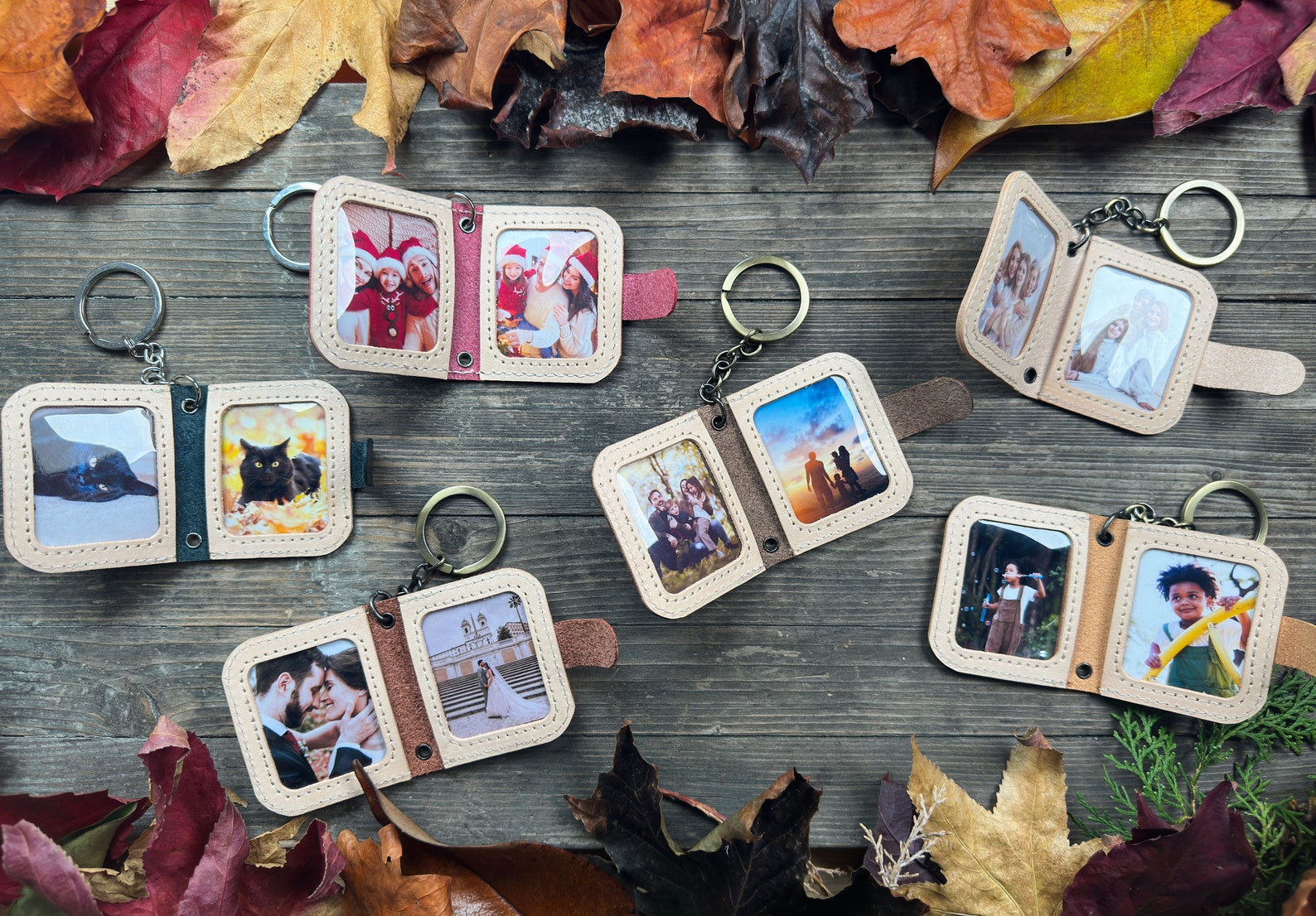 Mini Photo Album Keychain, Personalized Bag Charm, Personalized Car ...