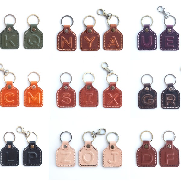 Initial Keychain - Etsy