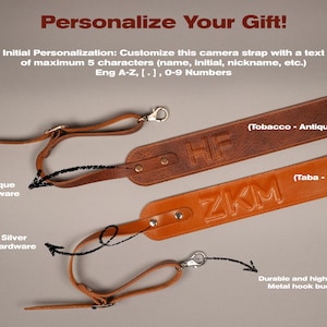 Personalized Leather Camera Straps, Premium Leather Camera Strap ...