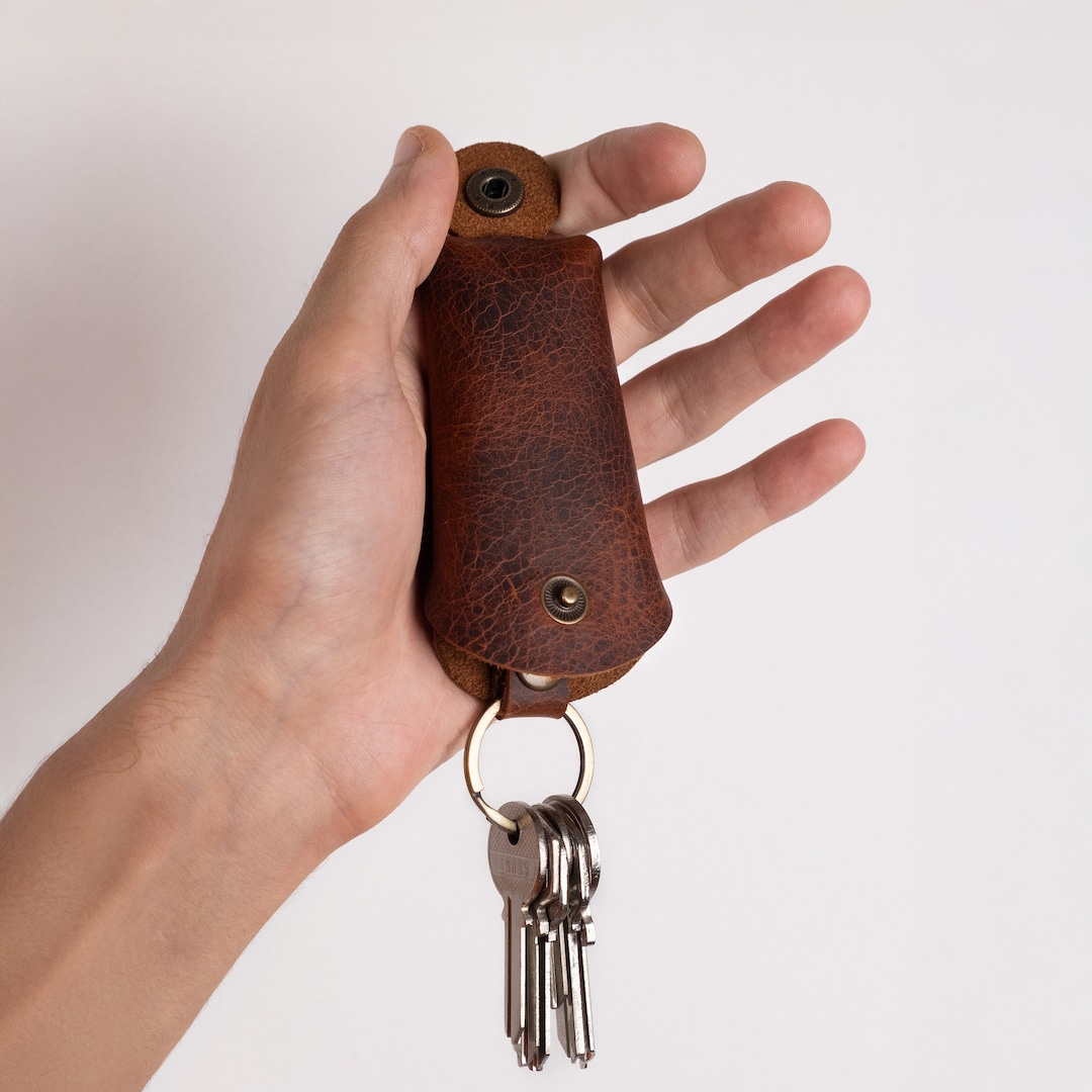 Leather Keychain Wrap Key Holder Key Wrap Key Fob Motorcycle Key Holder ...