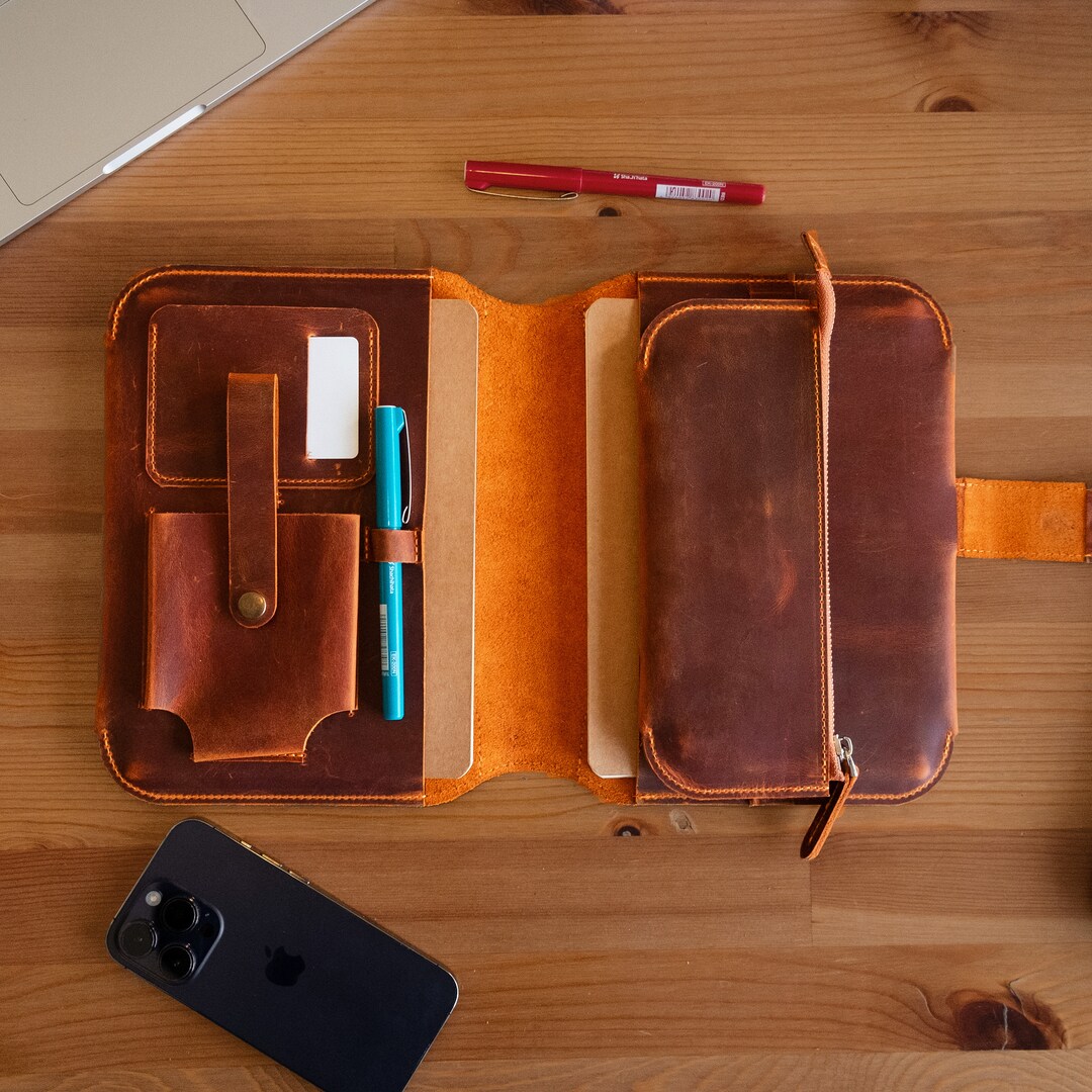 Leather Personalized Journal, Leather Custom Notebook Cover, Field ...