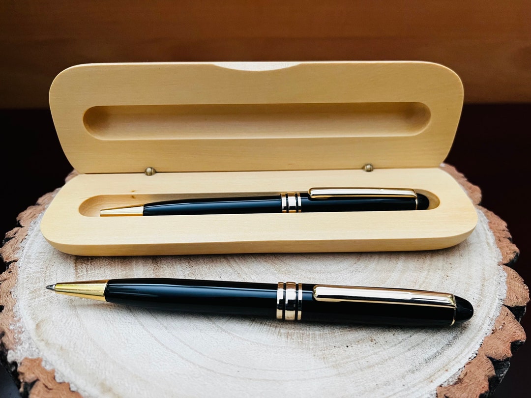 Black Brass Executive Ball Point Pen, Twist Action, Black Ink. Free ...