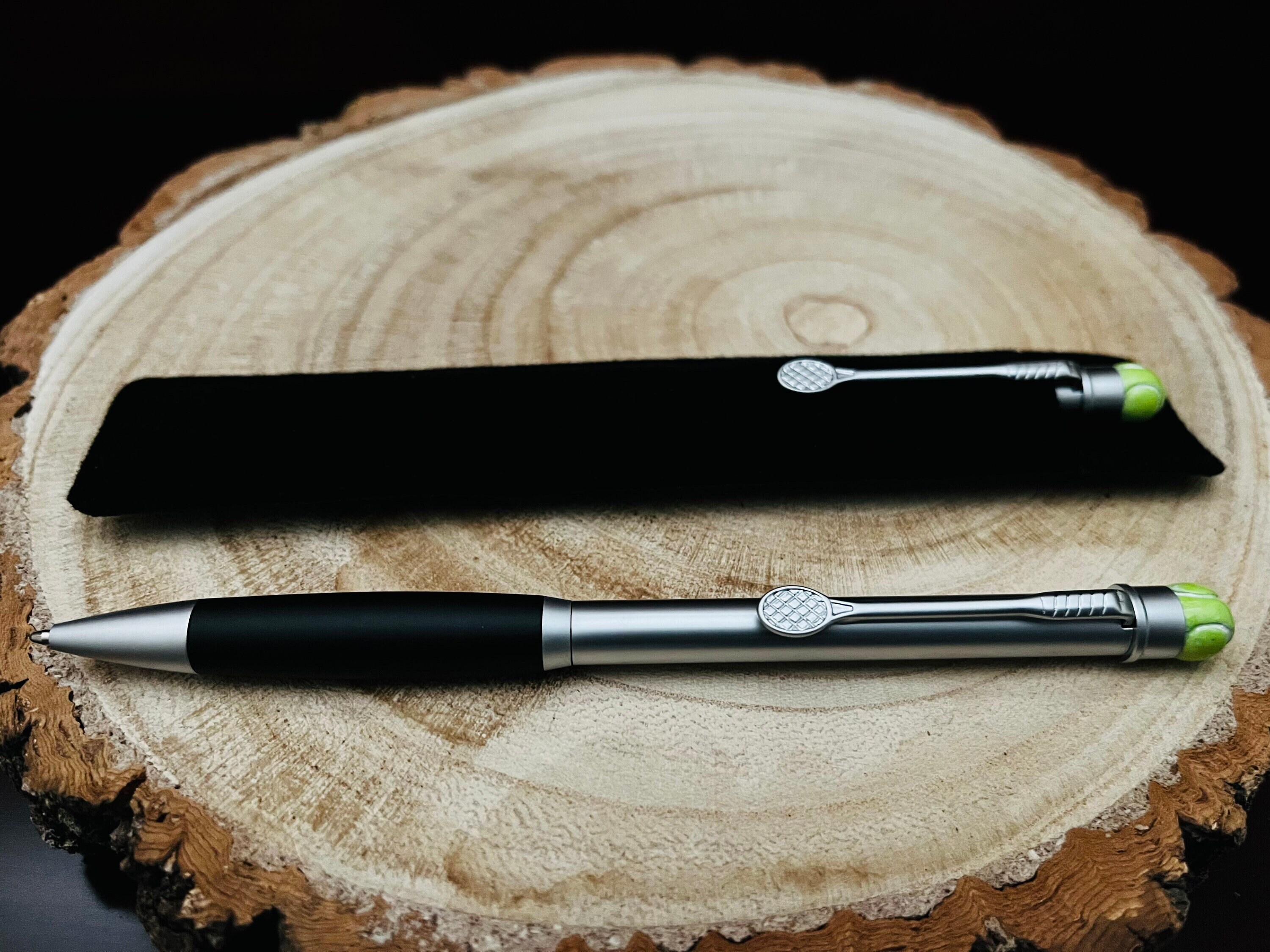 Metal Tennis Ball Point Pen, With Tennis Emblem on Top and on Clip ...