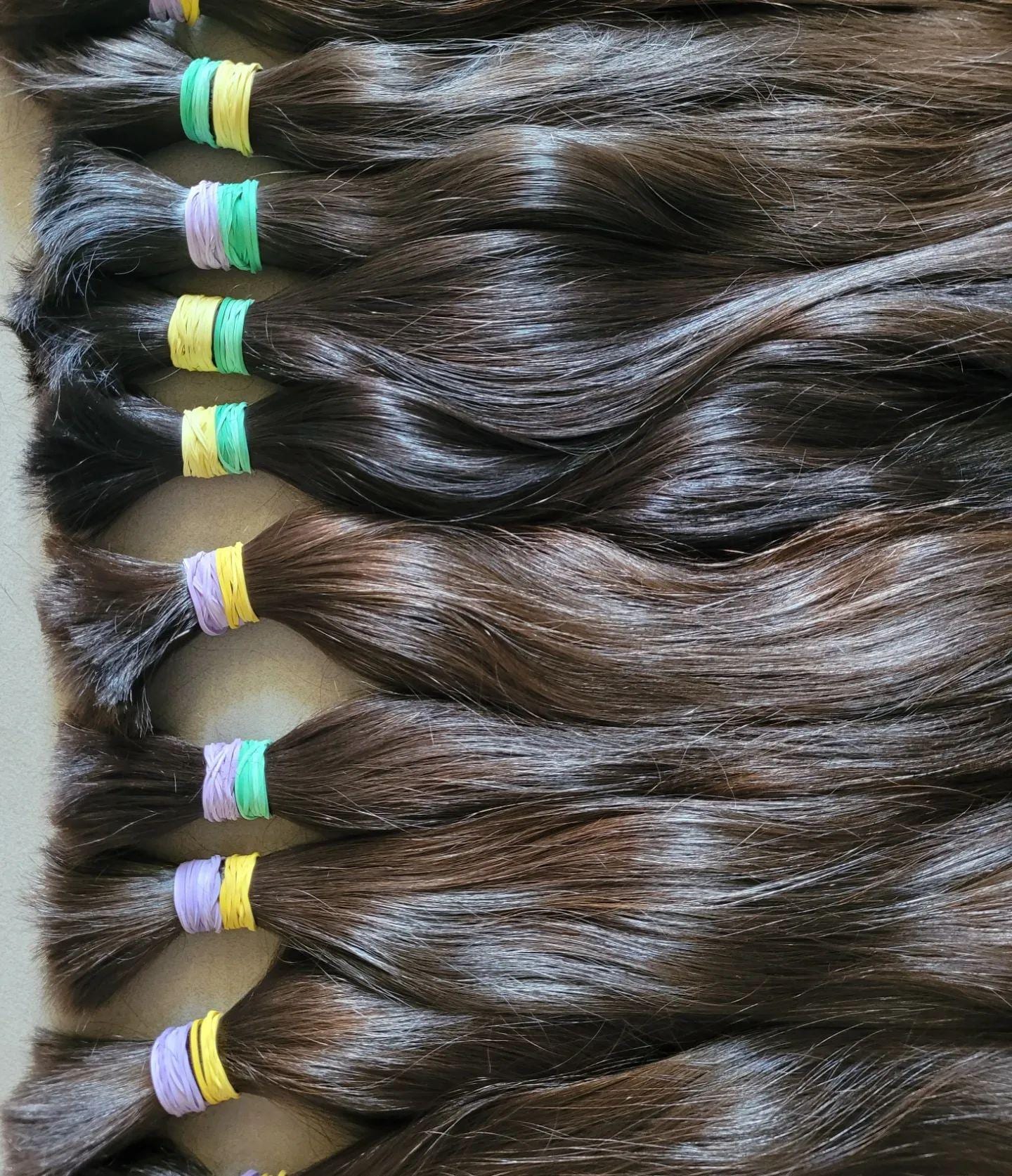 100% Human Hair Extensions, Real Human Hair Bundles, Long Straight Hair ...