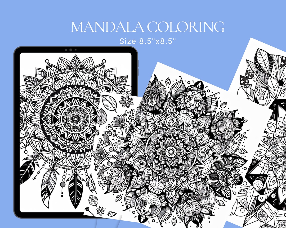 Adult Mandala Intricate Coloring Pages Mandala Printable Art Sheet ...