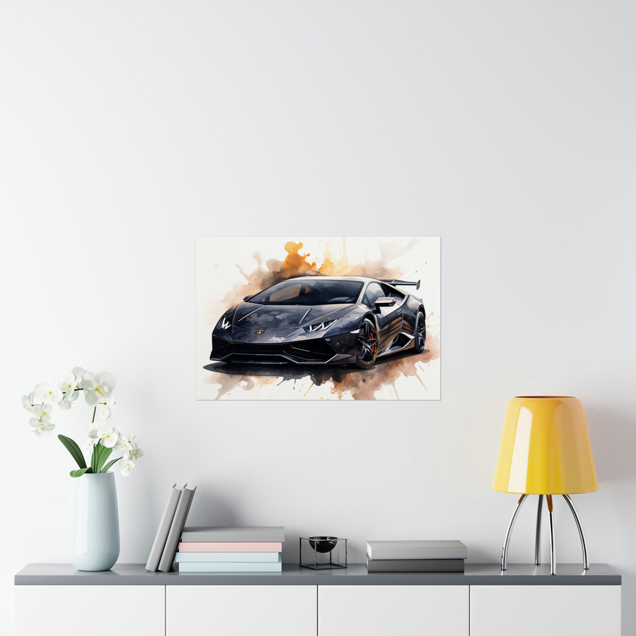 Lamborghini Wall Art | Lamborghini Poster | Black Lamborghini | Sports ...