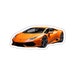 Super Car Stickers | Lamborghini Art Stickers | Orange Lamborghini ...
