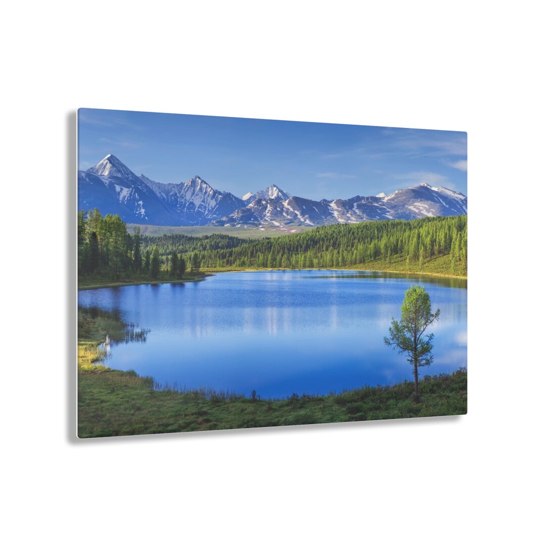 Acrylic Wall Art Altai Lake and Mountains 300 DPI Print Art Photography ...