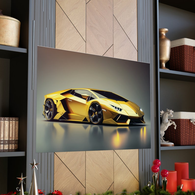Yellow Lamborghini Huracan Poster, Bugatti Poster Wall Art, Lamborghini ...
