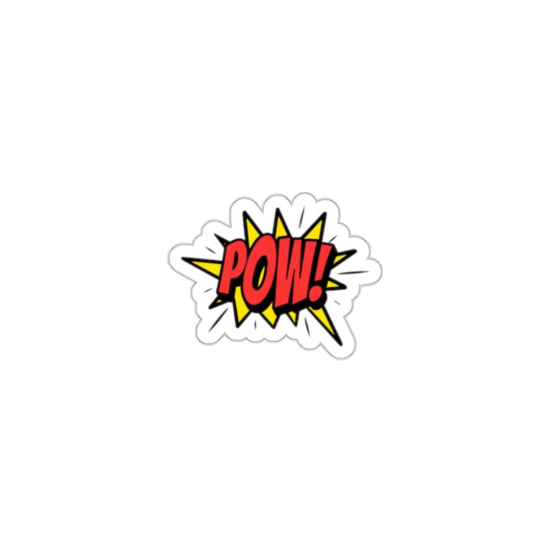 Pow Sticker Individual Kiss-cut Stickers Cute Sticker Designs Action ...