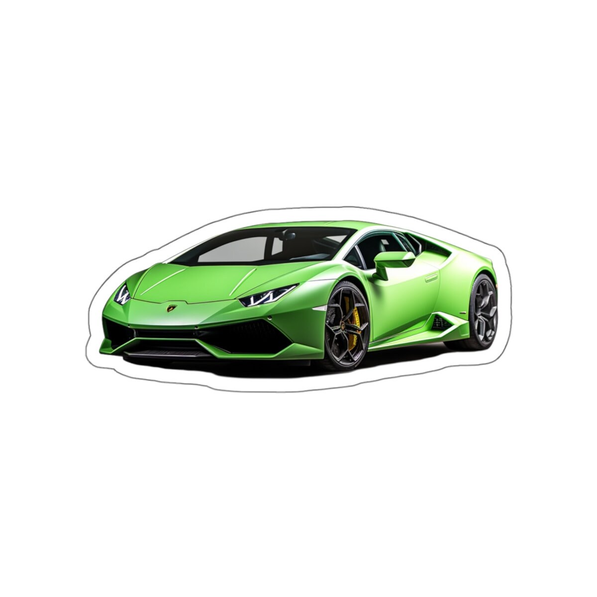 Super Car Stickers | Lamborghini Art Stickers | Green Lamborghini ...
