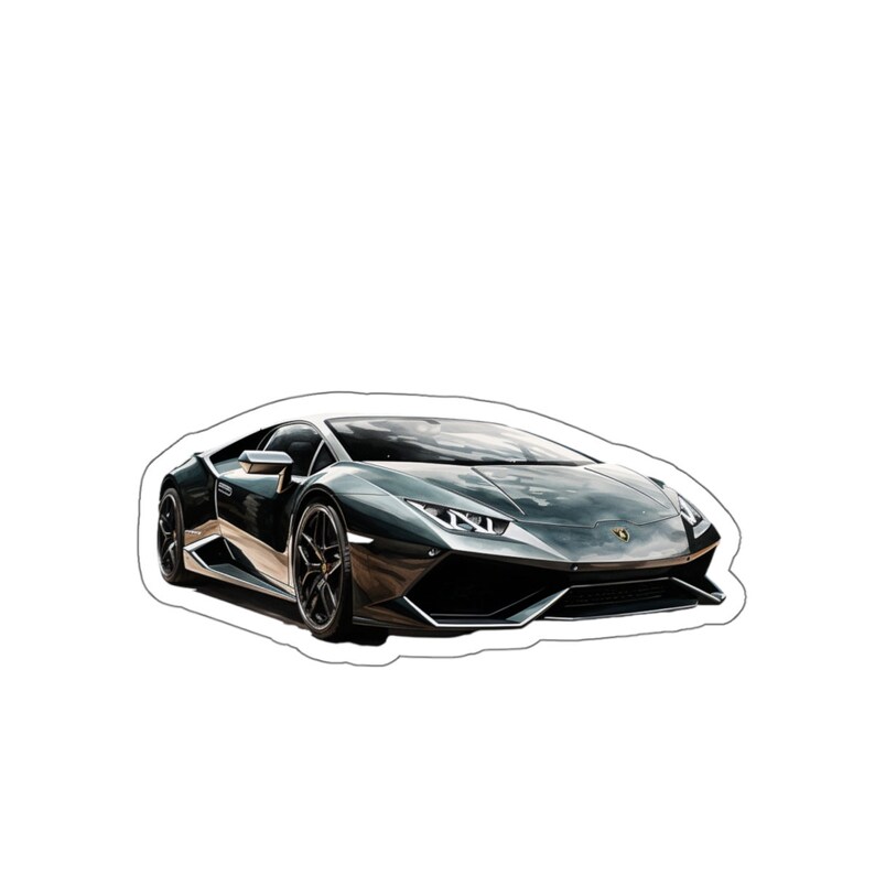 Super Car Stickers Lamborghini Art Stickers Black Lamborghini Huracan ...