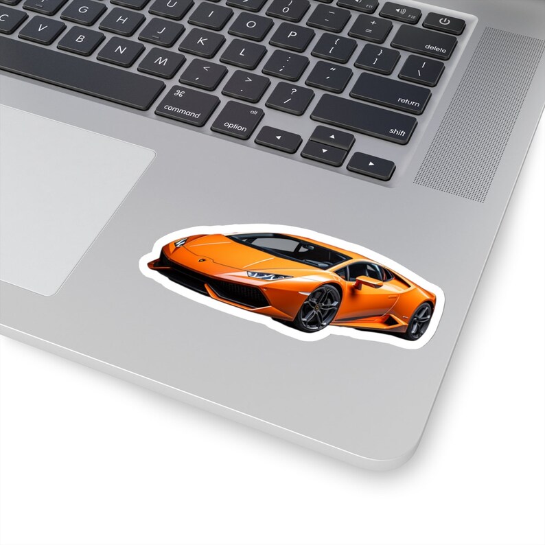 Super Car Stickers | Lamborghini Art Stickers | Orange Lamborghini ...