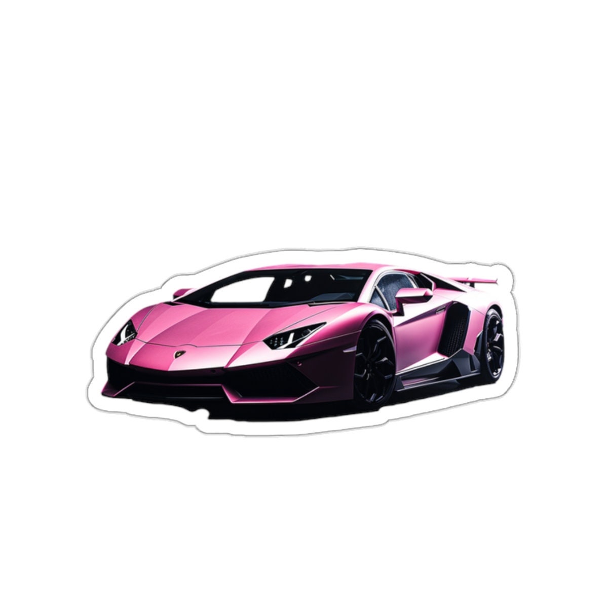 Super Car Stickers | Lamborghini Art Stickers | Pink Lamborghini ...