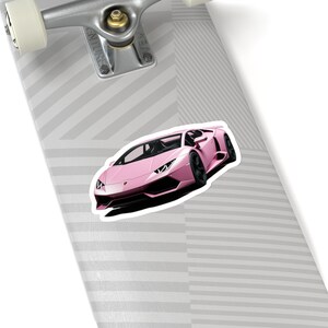 Super Car Stickers | Lamborghini Art Stickers | Pink Lamborghini ...