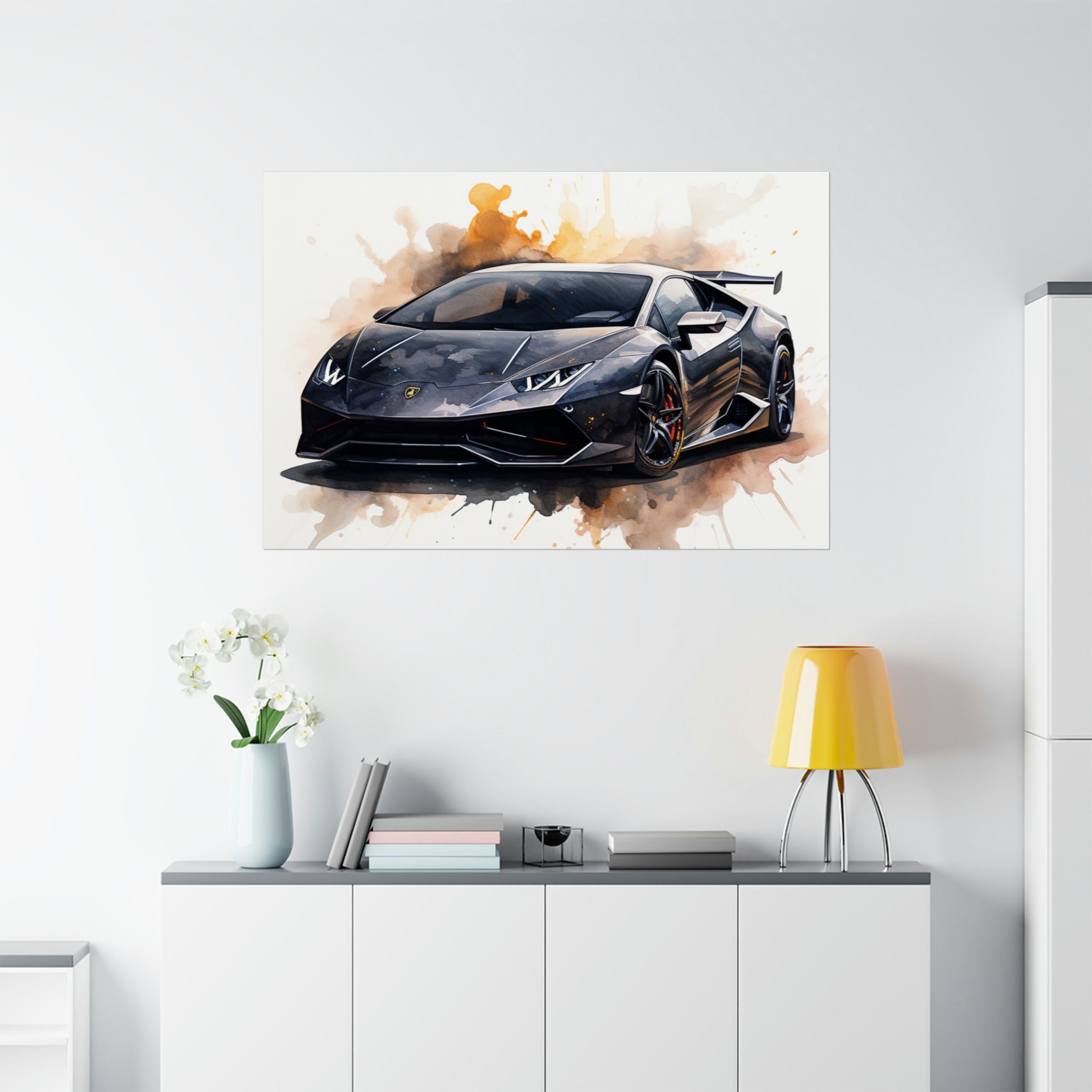 Lamborghini Wall Art | Lamborghini Poster | Black Lamborghini | Sports ...