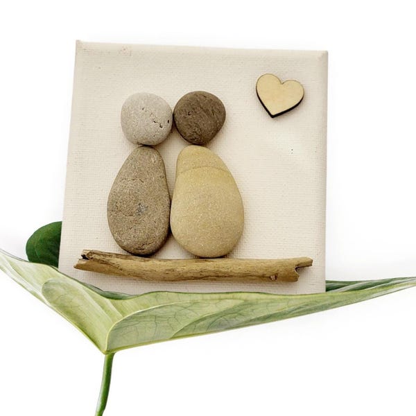 Pebble Art Couple - Etsy