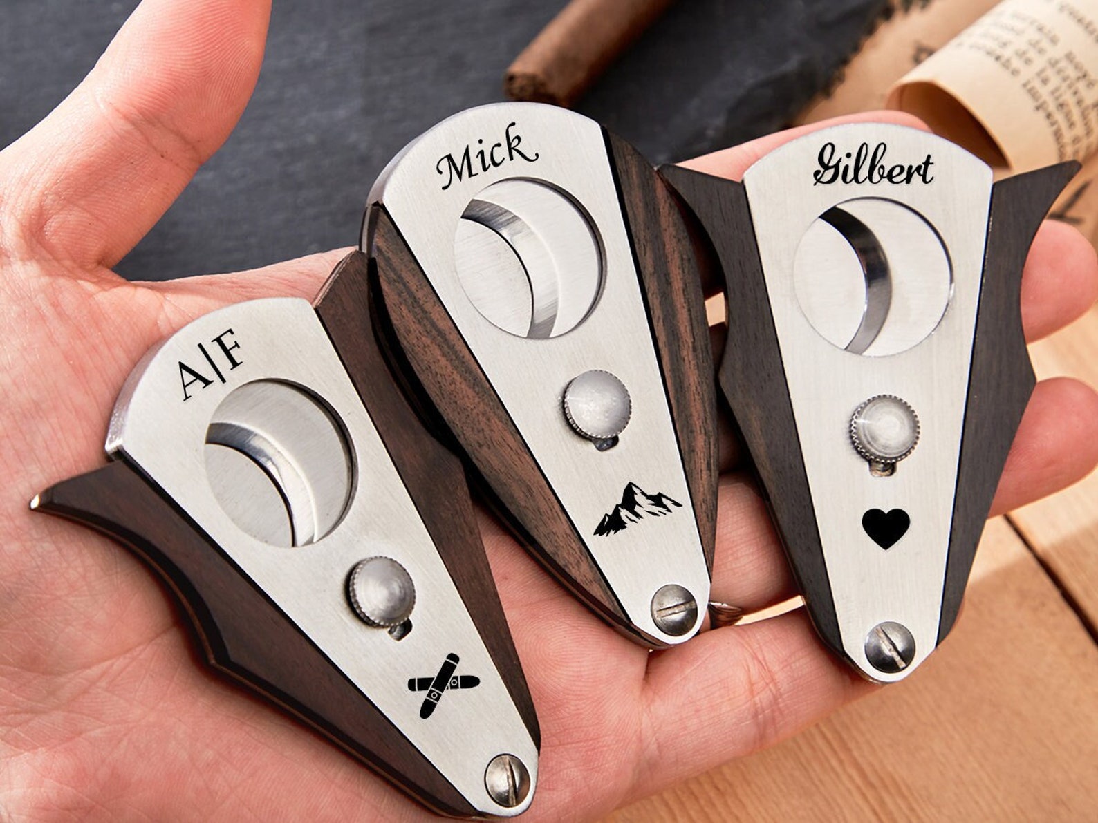 Personalized Cigar Cutter With Name Custom Stainless Steel Monogrammed ...