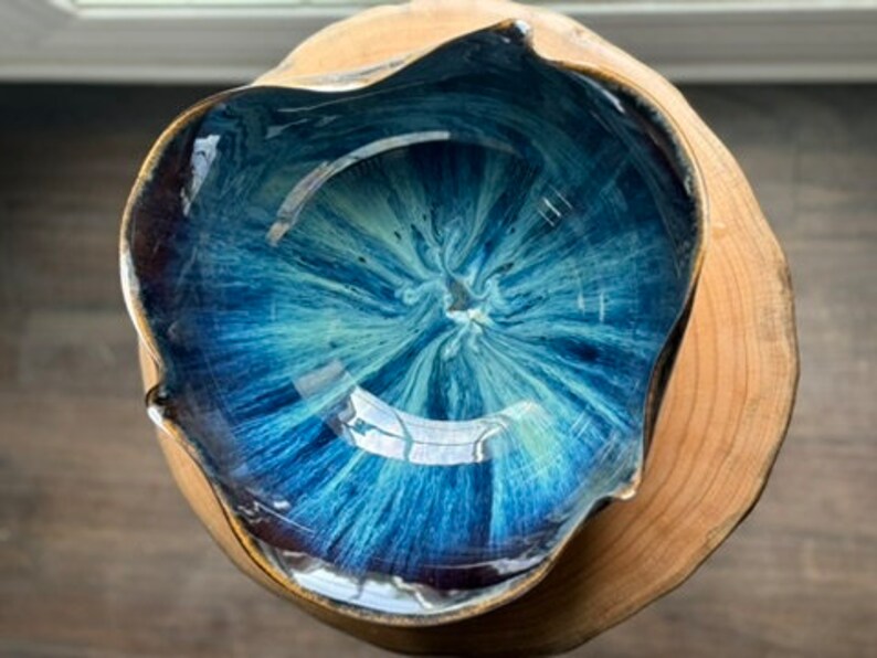 Handmade Wheel Thrown Pottery Bowl That Is Altered To Make An Organic